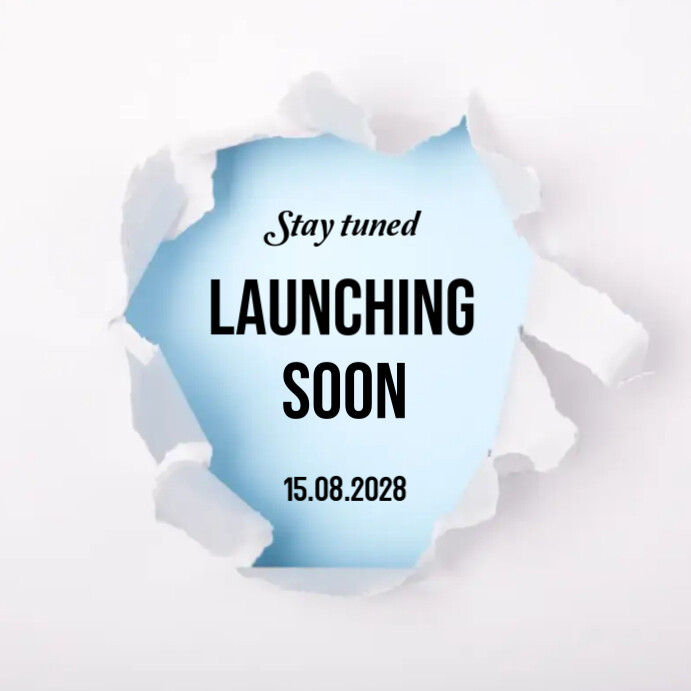 Plantilla de White Gradient Launching Soon Notice Instagram Post ...