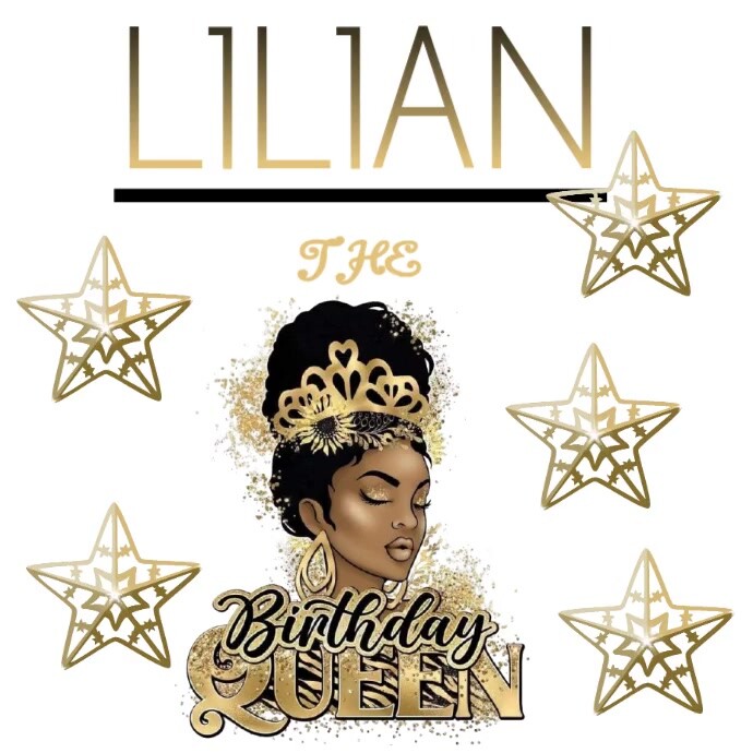 White Gradient Lilian The Birthday Queen Instagram Post Template ...