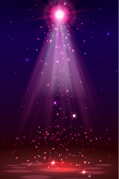 White Gradient Magical Purple Pink Light Beam With Sparkles Poster ...