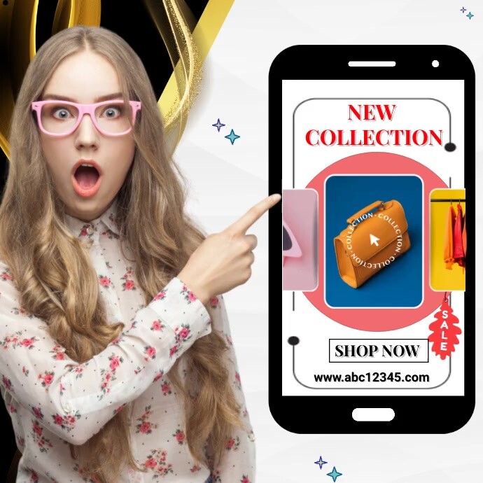 White Gradient New collection Instagram Post Template | PosterMyWall