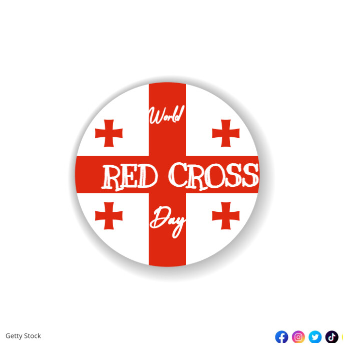 Copy of White Gradient Red Cross Instagram Post | PosterMyWall
