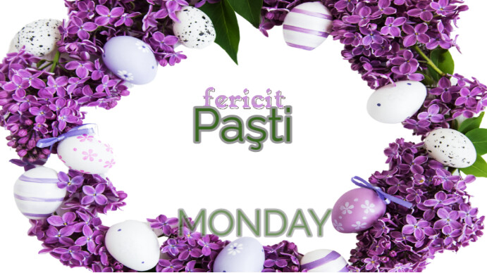 White Gradient Roman easter banner Template | PosterMyWall