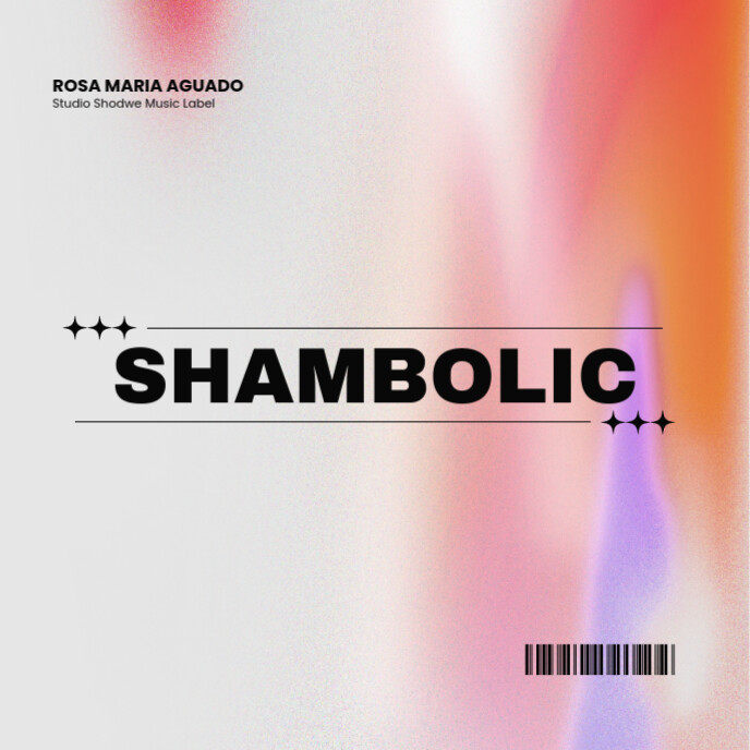 White Gradient Shambolic Album Cover Templat | PosterMyWall