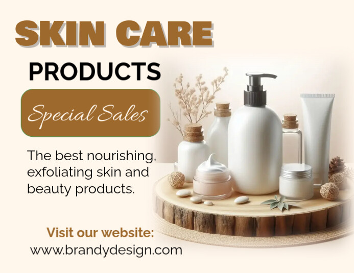 White Gradient Skin Care Products Flyer (us Letter) Template | PosterMyWall