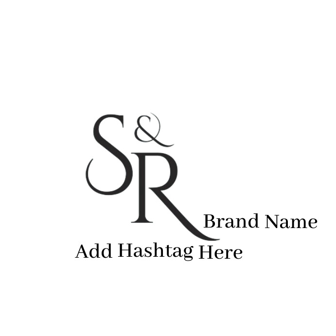 Copy of White Gradient Sr Brand Logo Design Instagra | PosterMyWall