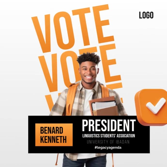 Copy of White Gradient Student Leader Vote Instagram Post | PosterMyWall