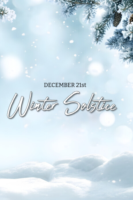 White Gradient Winter Solstice Poster Template | PosterMyWall