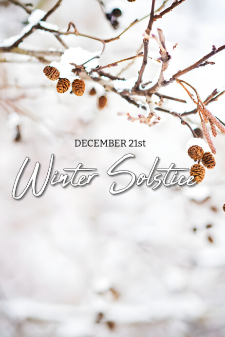 White Gradient Winter Solstice Poster Template | PosterMyWall
