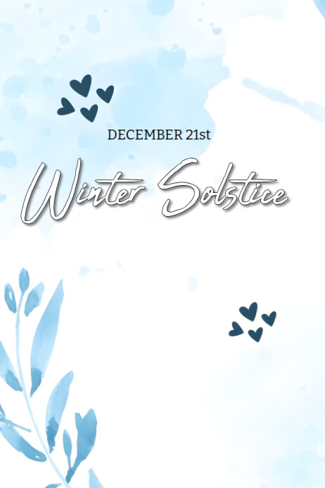 White Gradient Winter Solstice Poster Template | PosterMyWall