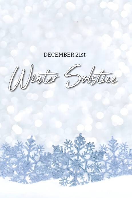White Gradient Winter Solstice Poster Template | PosterMyWall
