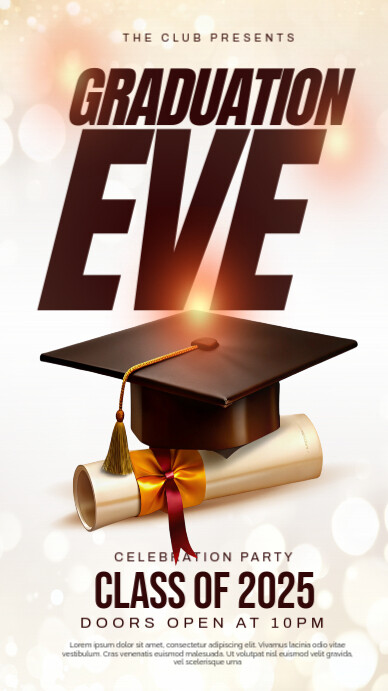 White Graduation Party Instagram Story Template | PosterMyWall