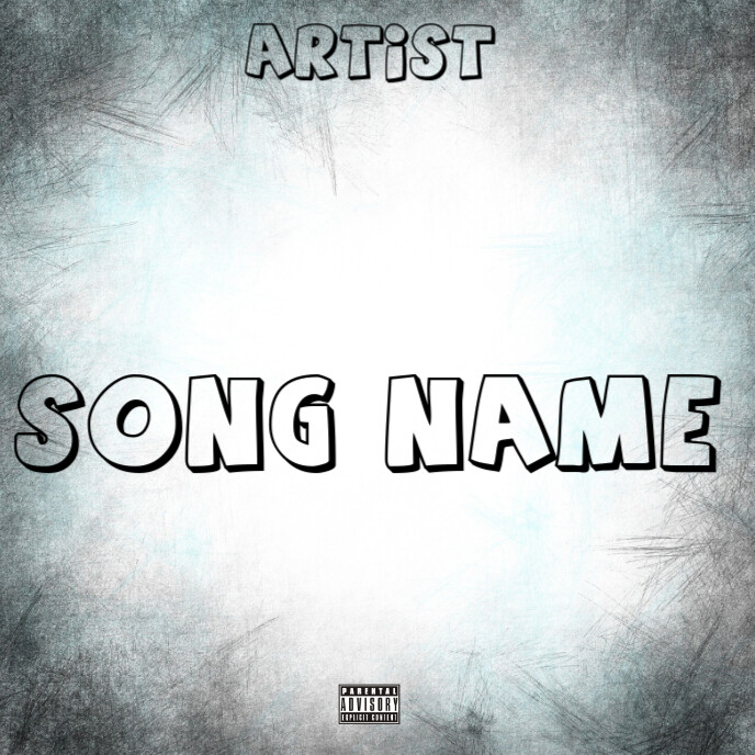 White Gray Album Cover Template | PosterMyWall