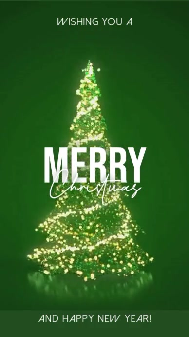 White green and gold christmas greeting video Template | PosterMyWall