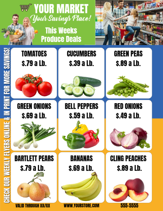 Copy of White Grocery Store Weekly Sales Ad Flyer Flyer (us Letter ...