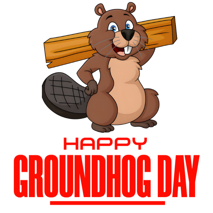 White Groundhog Day Celebration Instagram Post Template | PosterMyWall