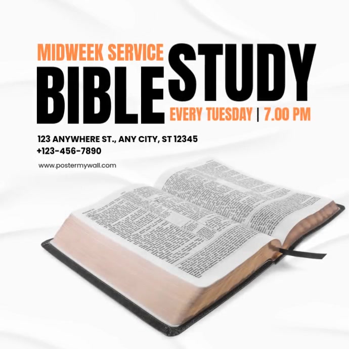 Plantilla de White Grunge Bible Study Instagram Post | PosterMyWall