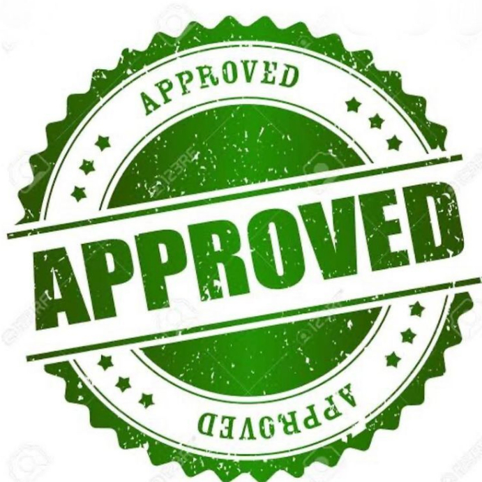 White Grunge Green Approved Stamp Badge Instagram Post Template ...