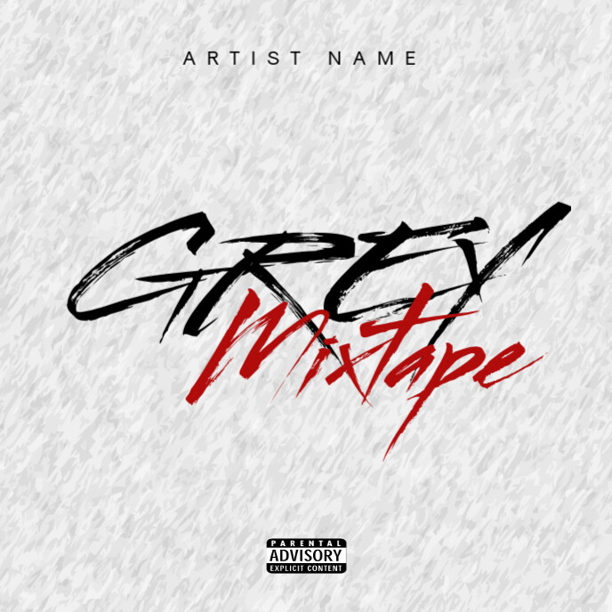 White Grunge Mixtape Cover Album Cover Template | PosterMyWall
