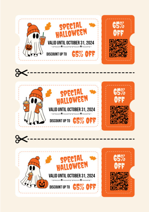 Copy of White Halloween Coupon A4 | PosterMyWall