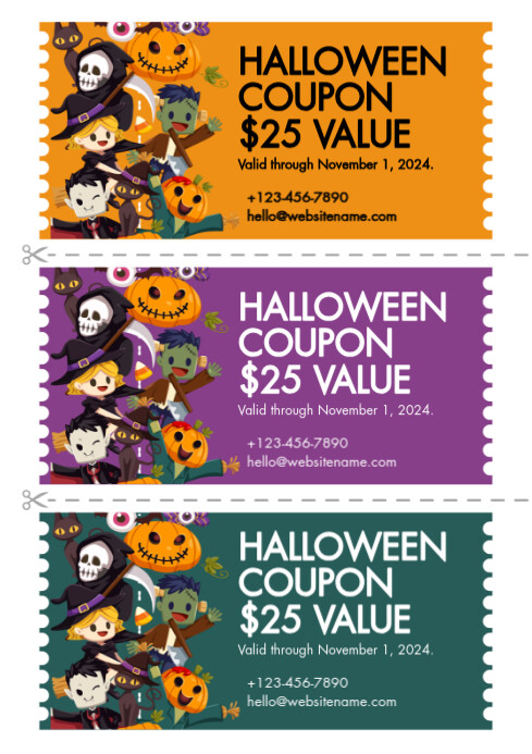 Copy of White Halloween Coupon A4 | PosterMyWall