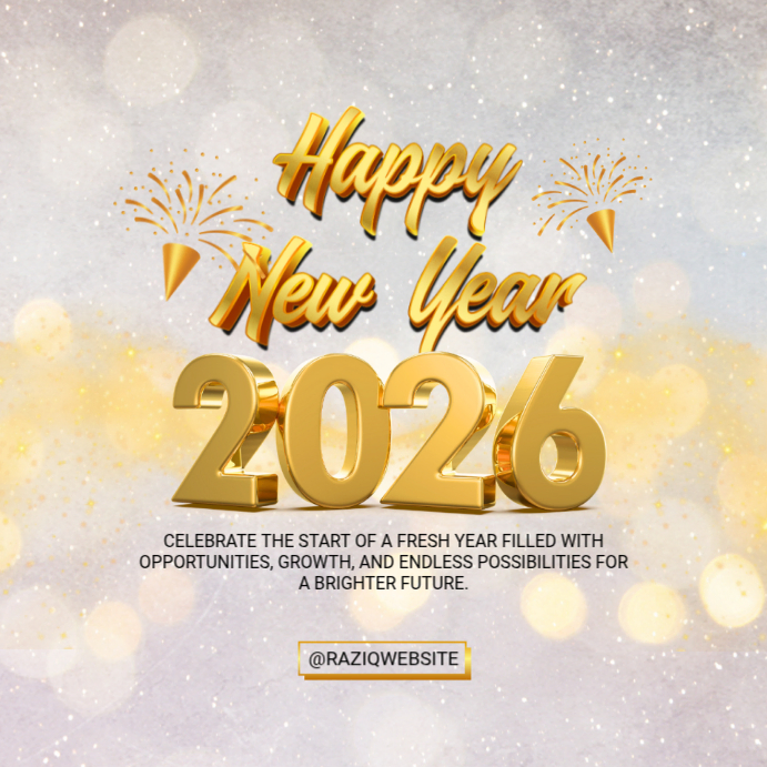 White Happpy New Year 2026 Instagram Post Template | PosterMyWall