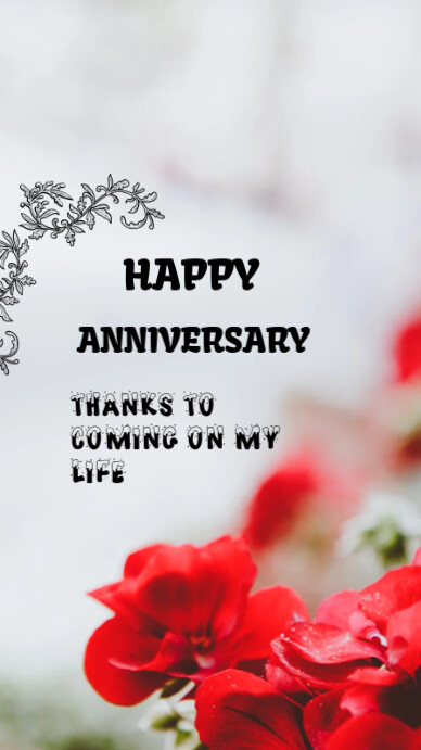 White Happy Anniversary Instagram Story Template | PosterMyWall