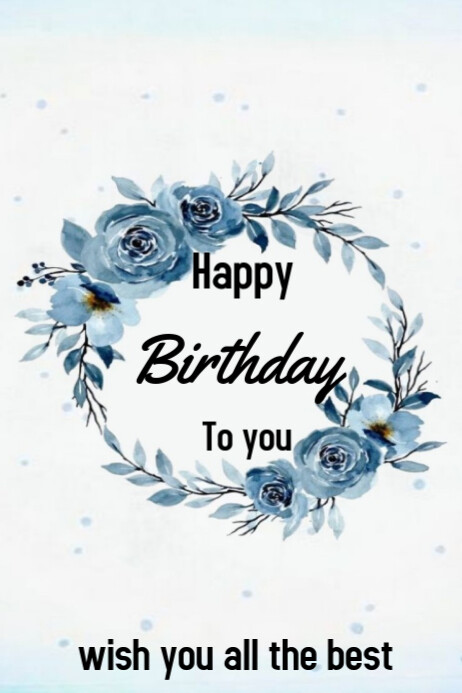 White Happy Birthday 2024 Poster Template | PosterMyWall