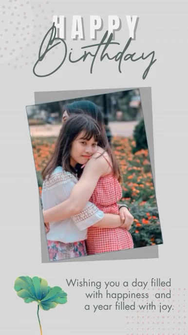 White Happy Birthday Instagram Story Template | PosterMyWall