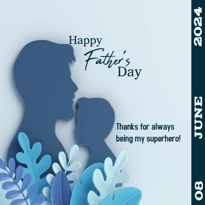 Plantilla de White Happy Father's Day Template For Insta | PosterMyWall