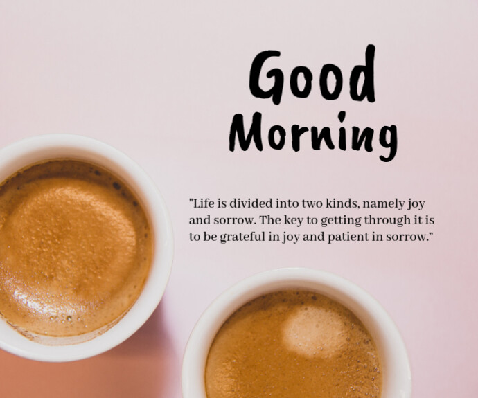 Plantilla de White Happy Good Morning Wish Templates Medium Rectangle ...
