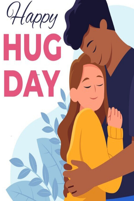 Copy of White Happy Hug Day Poster | PosterMyWall