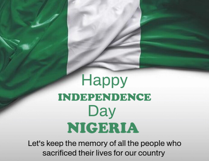 White Happy Independence Day Nigeria Flyer (us Letter) Template | PosterMyWall