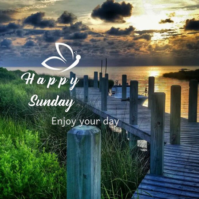 Copy of White Happy sunday (instagram post) | PosterMyWall