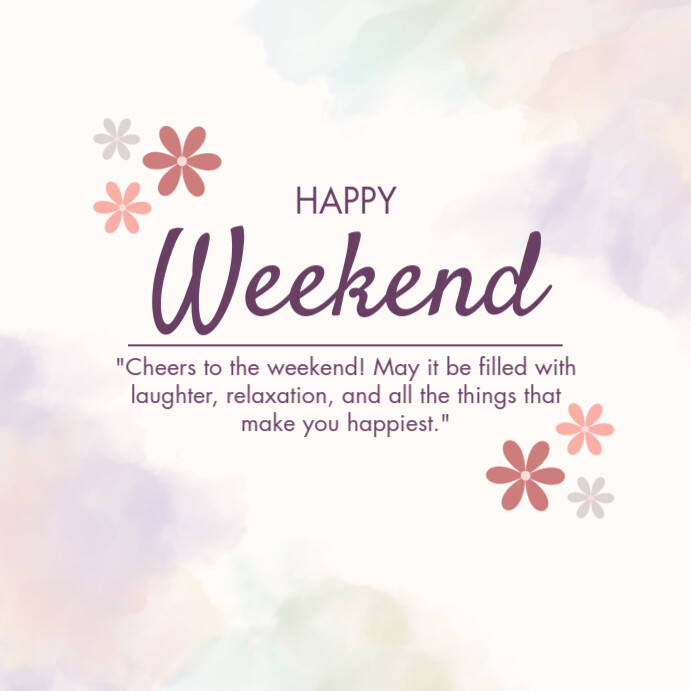 Modèle White Happy Weekend Instagram Post | PosterMyWall