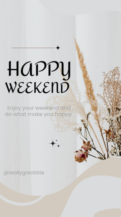 Plantilla de White Happy Weekend Instagram Story | PosterMyWall