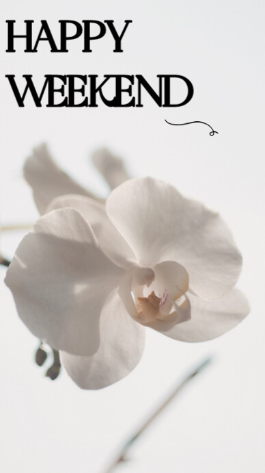 White Happy Weekend Instagram Story Template | PosterMyWall