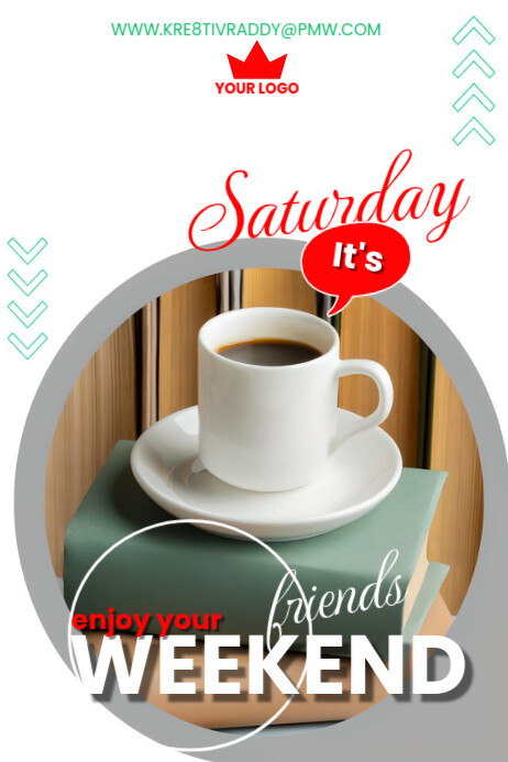 Copy of White Happy Weekend Poster | PosterMyWall