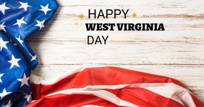White Happy West Virginia Day Facebook Shar Template | PosterMyWall