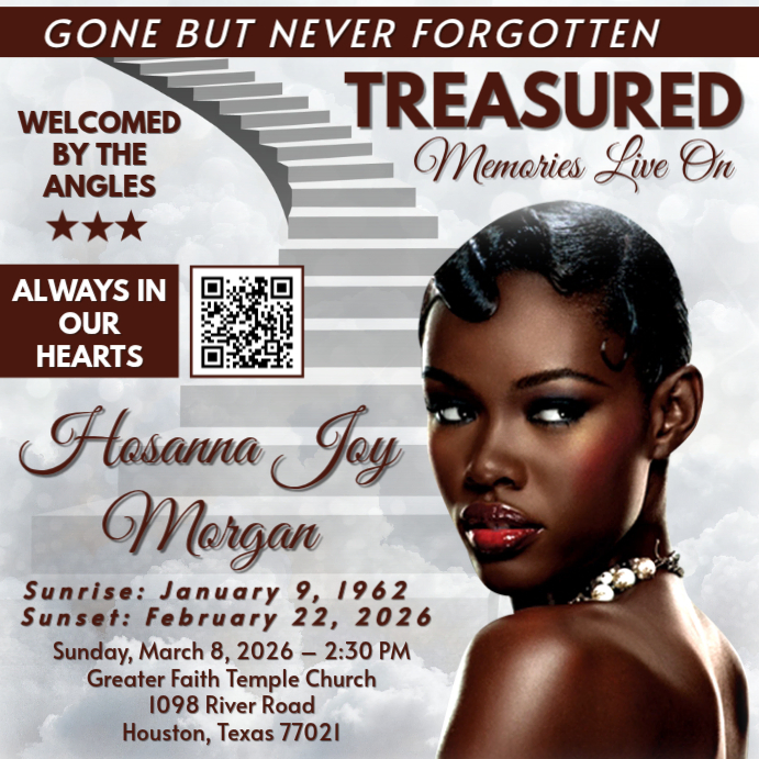 White Heaven Stairs Funeral Flyer Memorial Flyer Template | PosterMyWall
