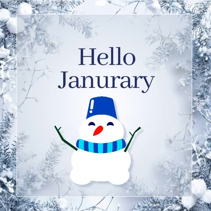 White Hello Janurary Instagram Post Template | PosterMyWall