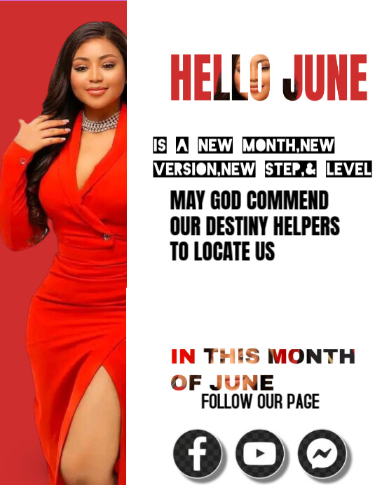 Copy of White Hello June Flyer (us Letter) | PosterMyWall