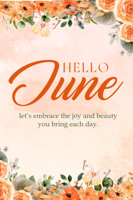 Copy of White Hello June Poster | PosterMyWall