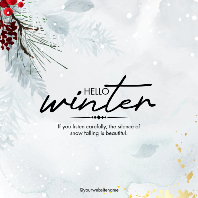 Copy of White Hello Winter Instagram Post | PosterMyWall