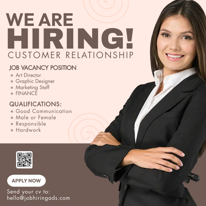 Copy of White Hiring Instagram Post | PosterMyWall