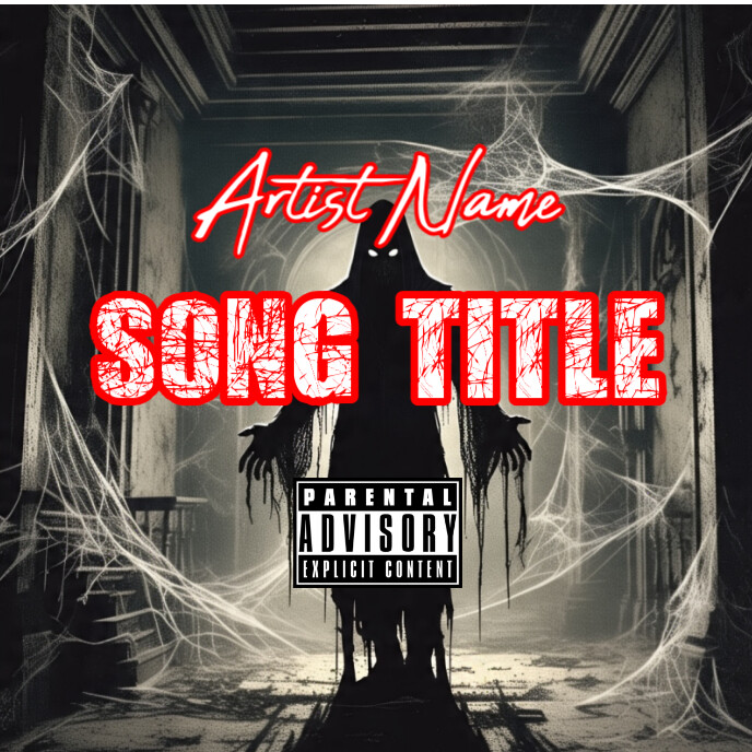 White Horror Album Cover Album Cover Template | PosterMyWall