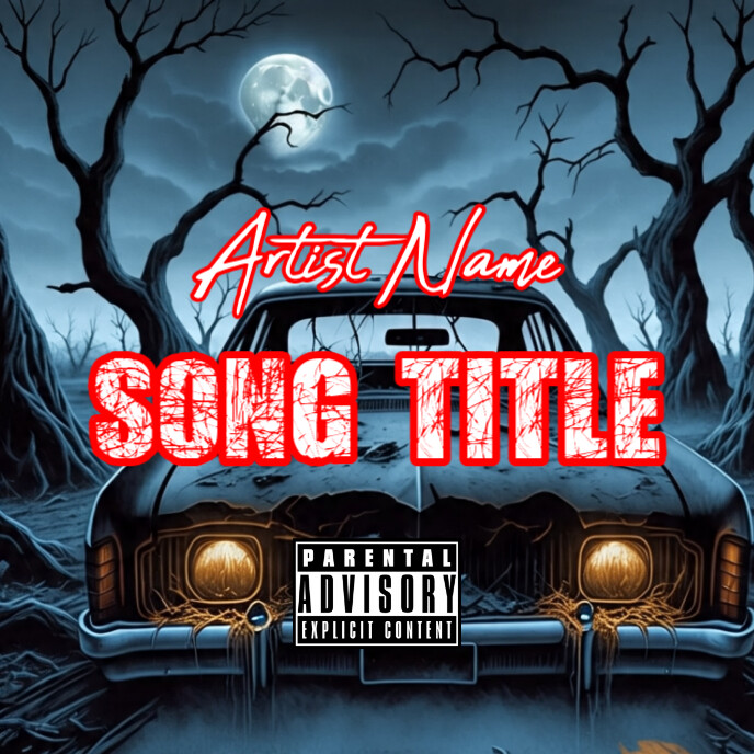 White Horror Album Cover Album Cover Template | PosterMyWall