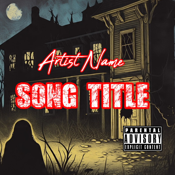 Copy of White Horror Album Cover Art Album Cover | PosterMyWall