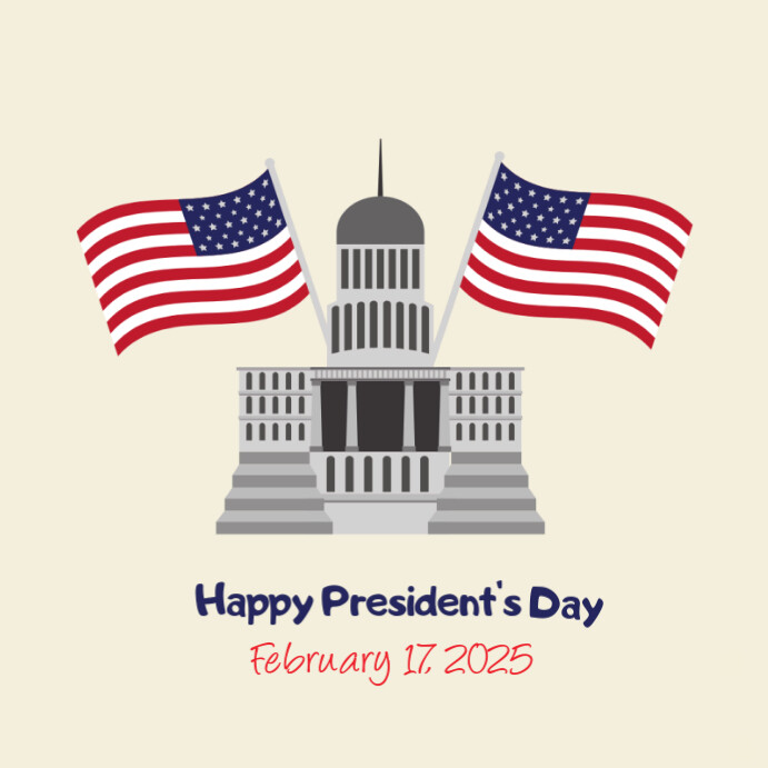 Copy of White House Simple Illustration Happy Presidents Day Instagram ...