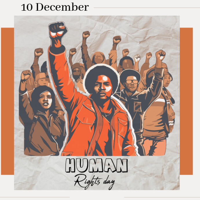 White Human Rights Day Instagram Post Template | PosterMyWall