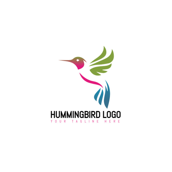 White Humming Bird/birtd/colorful/wildlife/brand/business/icon/symbol ...